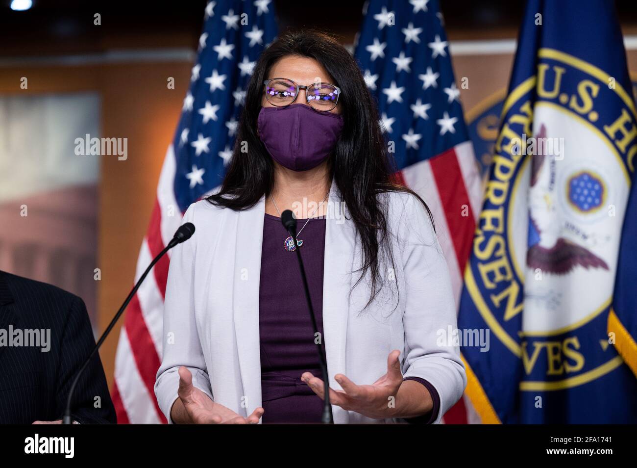 Washington, United States. 21st Apr, 2021. U.S. Representative Rashida ...