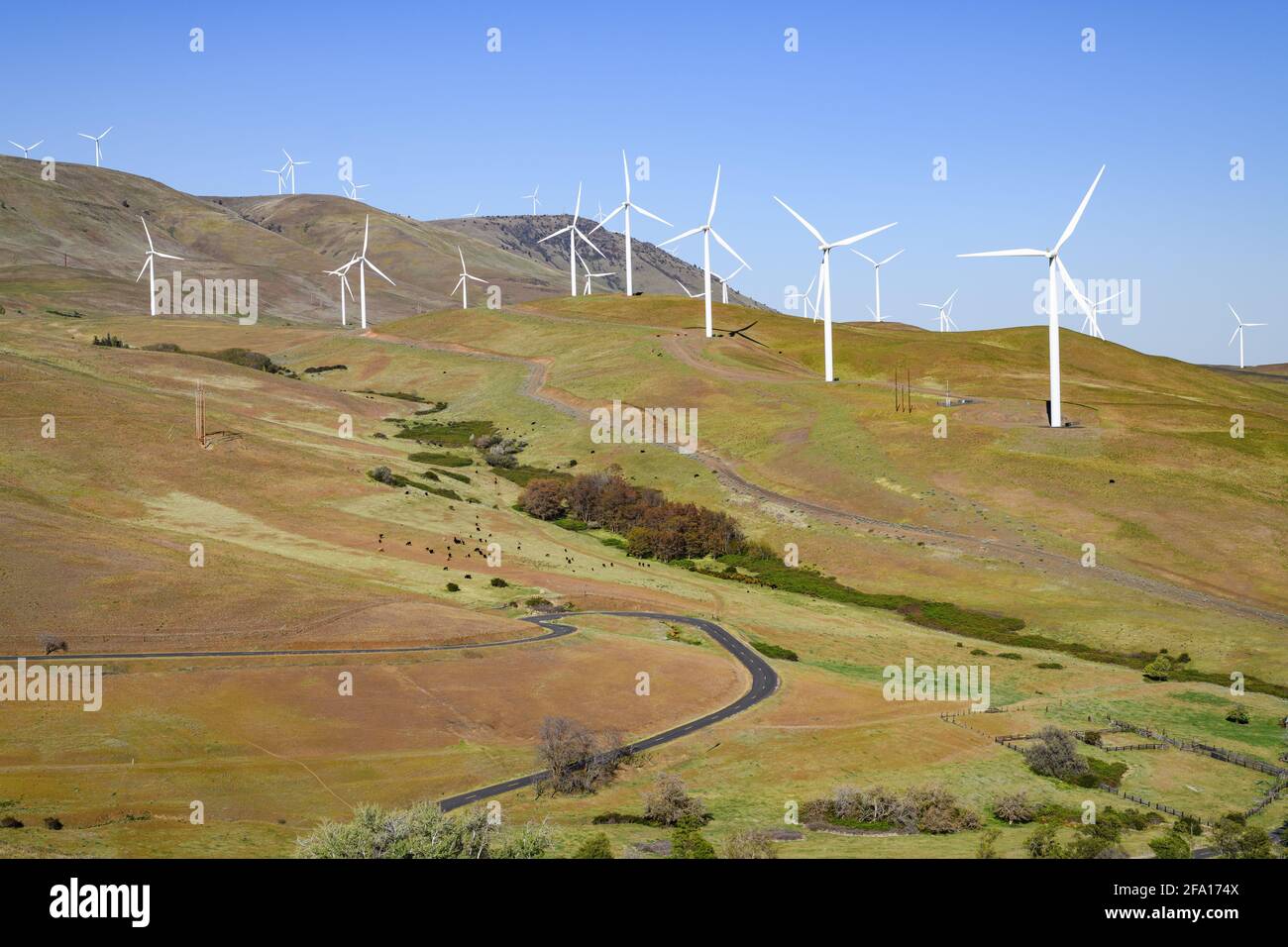 Windy Point and Flats clean energy wind farm in Southern Washington ...