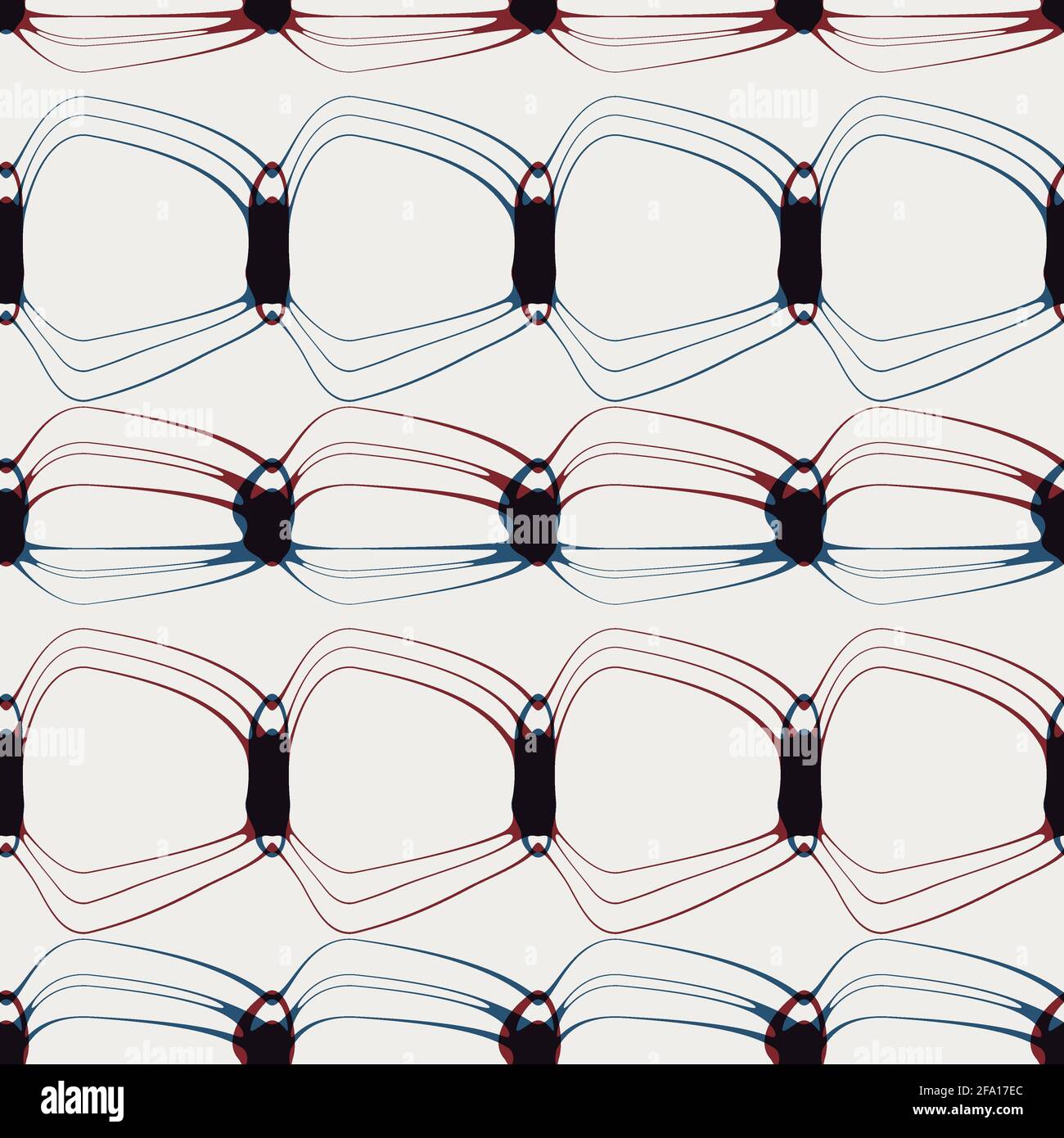 Seamless abstract pattern in red blue black white Stock Photo - Alamy