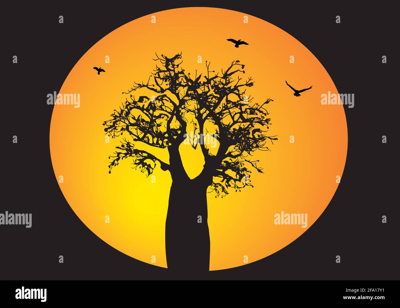 Sunrise birds flying Stock Vector Images - Alamy