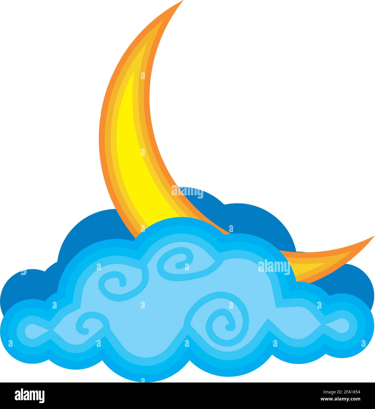 moon cloud cartoon Stock Vector Image & Art - Alamy