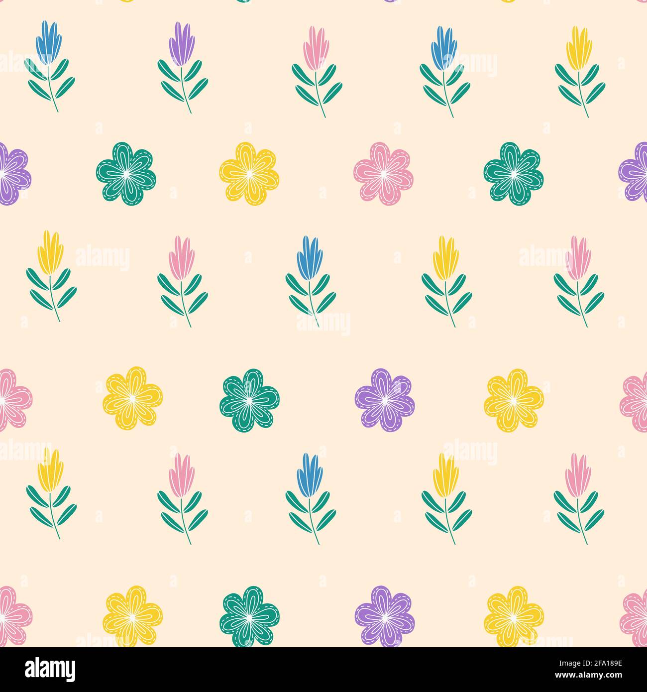 Cute flower patterns in a small flower Stock Photo - Alamy