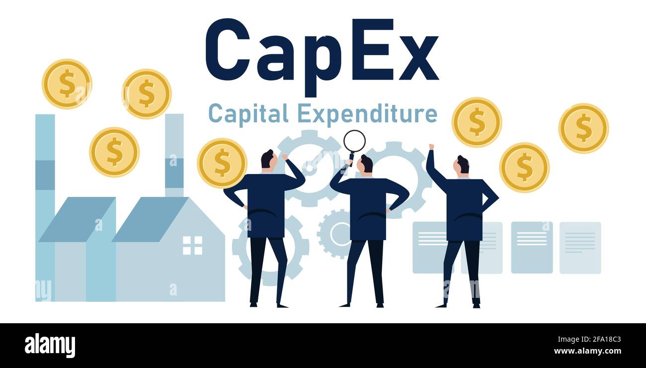 CAPEX Capital expenditure company investment money vector Stock Vector ...