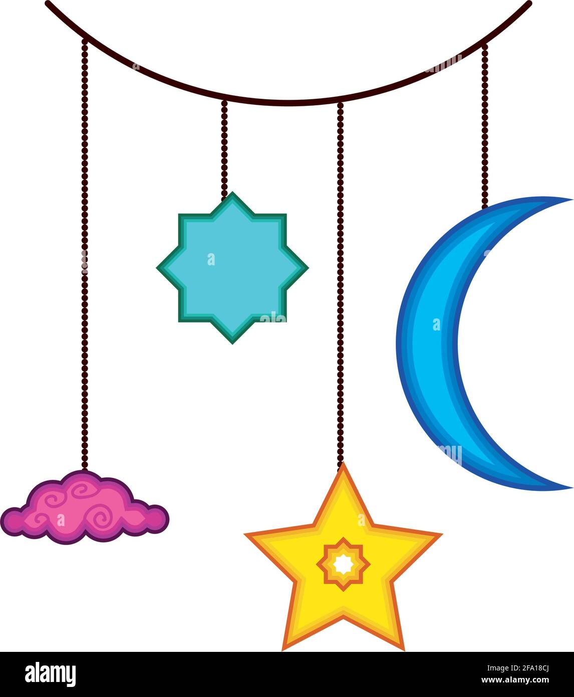hanging moon star Stock Vector Image & Art - Alamy