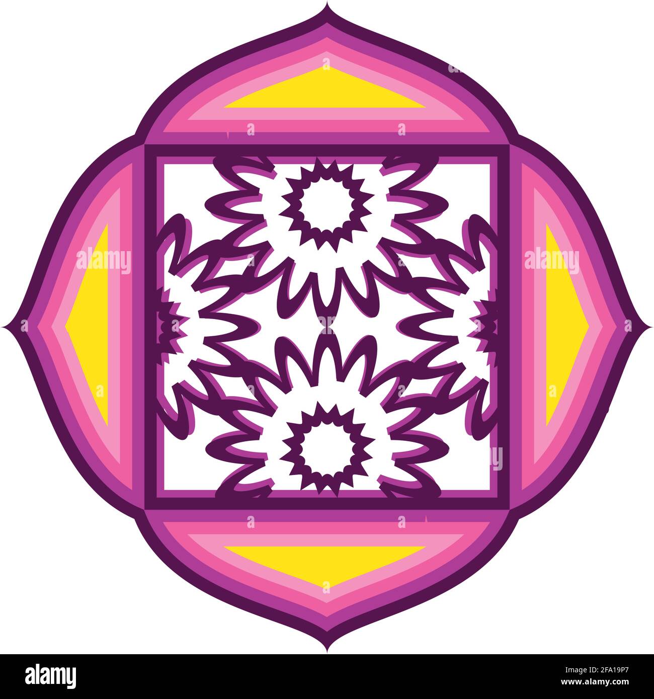 mandala flower ornament Stock Vector Image & Art - Alamy