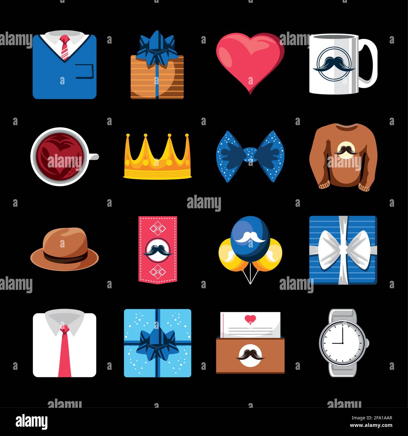 fathers day icons Stock Vector Image & Art - Alamy