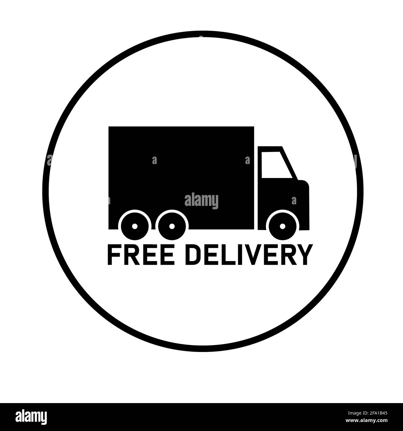 free delivery icon on white background. flat style. free delivery sign ...