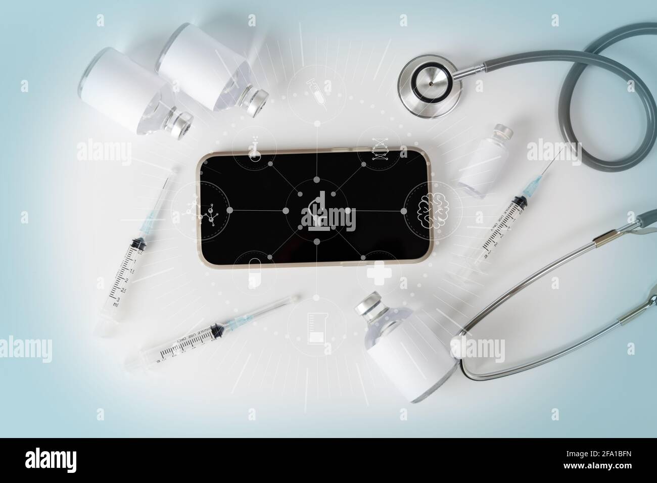 clinic research medical record healthcare and network connection ...