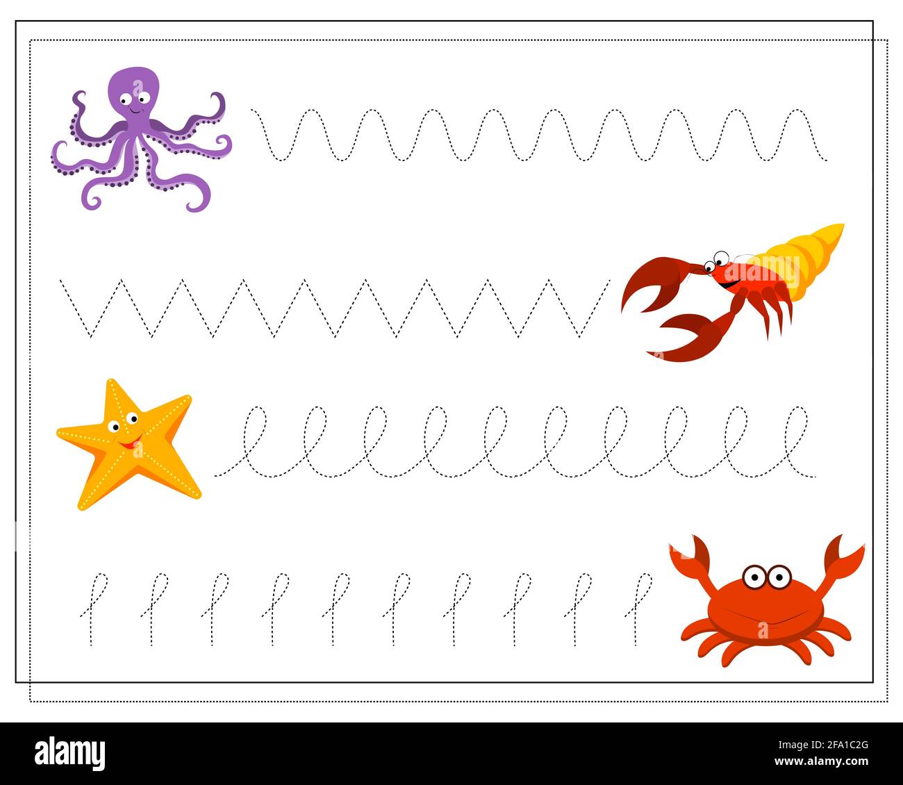 Handwriting practice sheet. Educational children s game, restore the ...