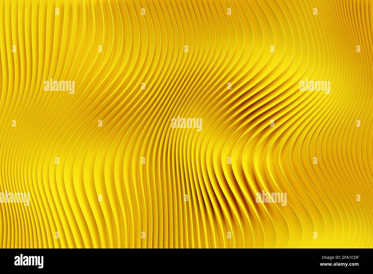 3d illustration of rows yellow portal, cave .Shape pattern. Technology ...