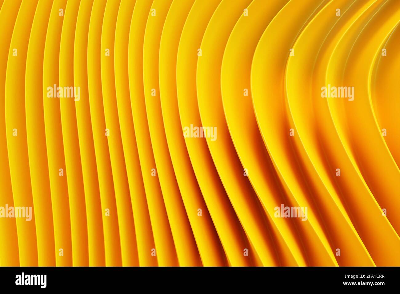 3d illustration of rows yellow portal, cave .Shape pattern. Technology ...