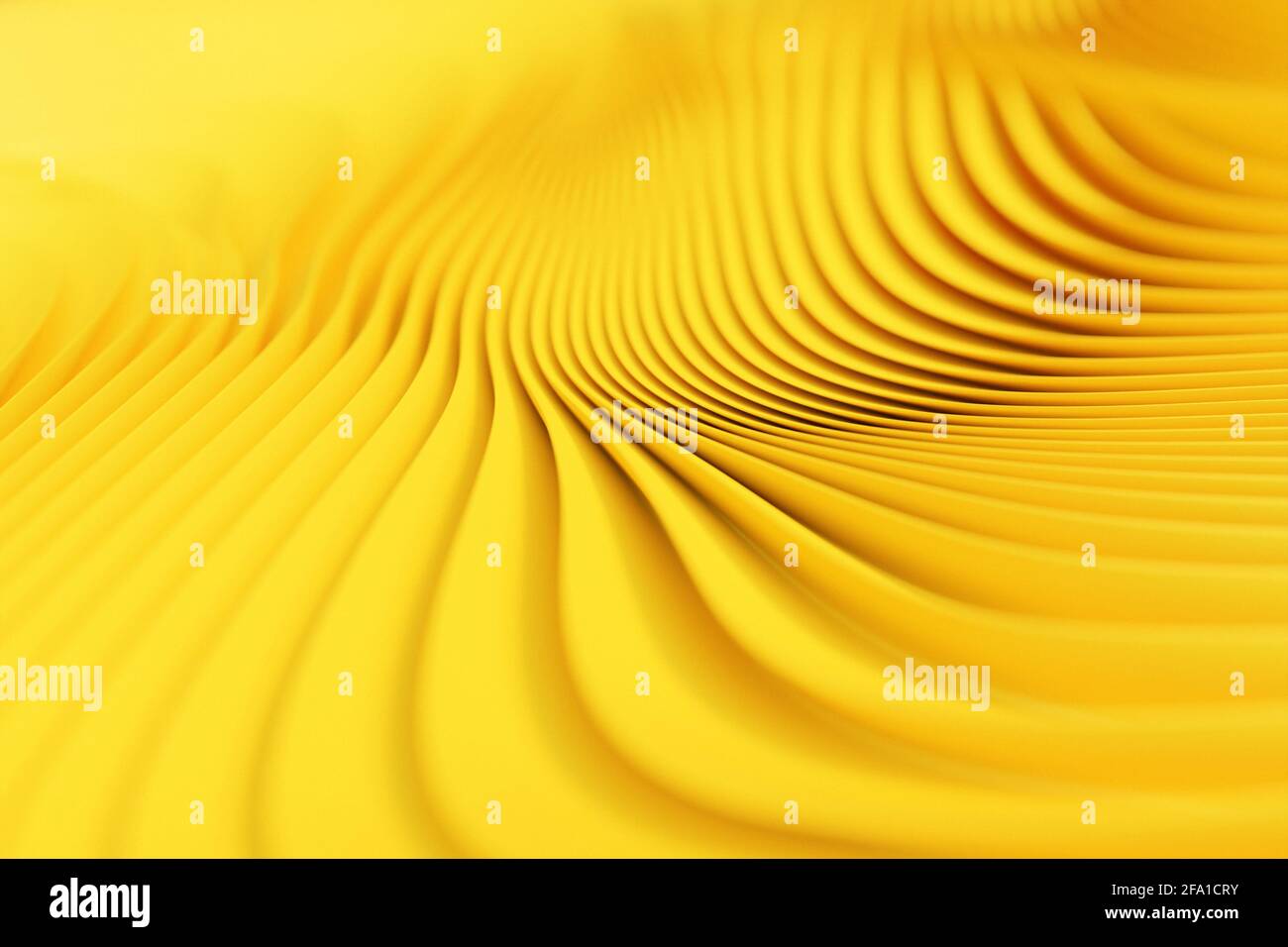 3d illustration of rows yellow portal, cave .Shape pattern. Technology ...
