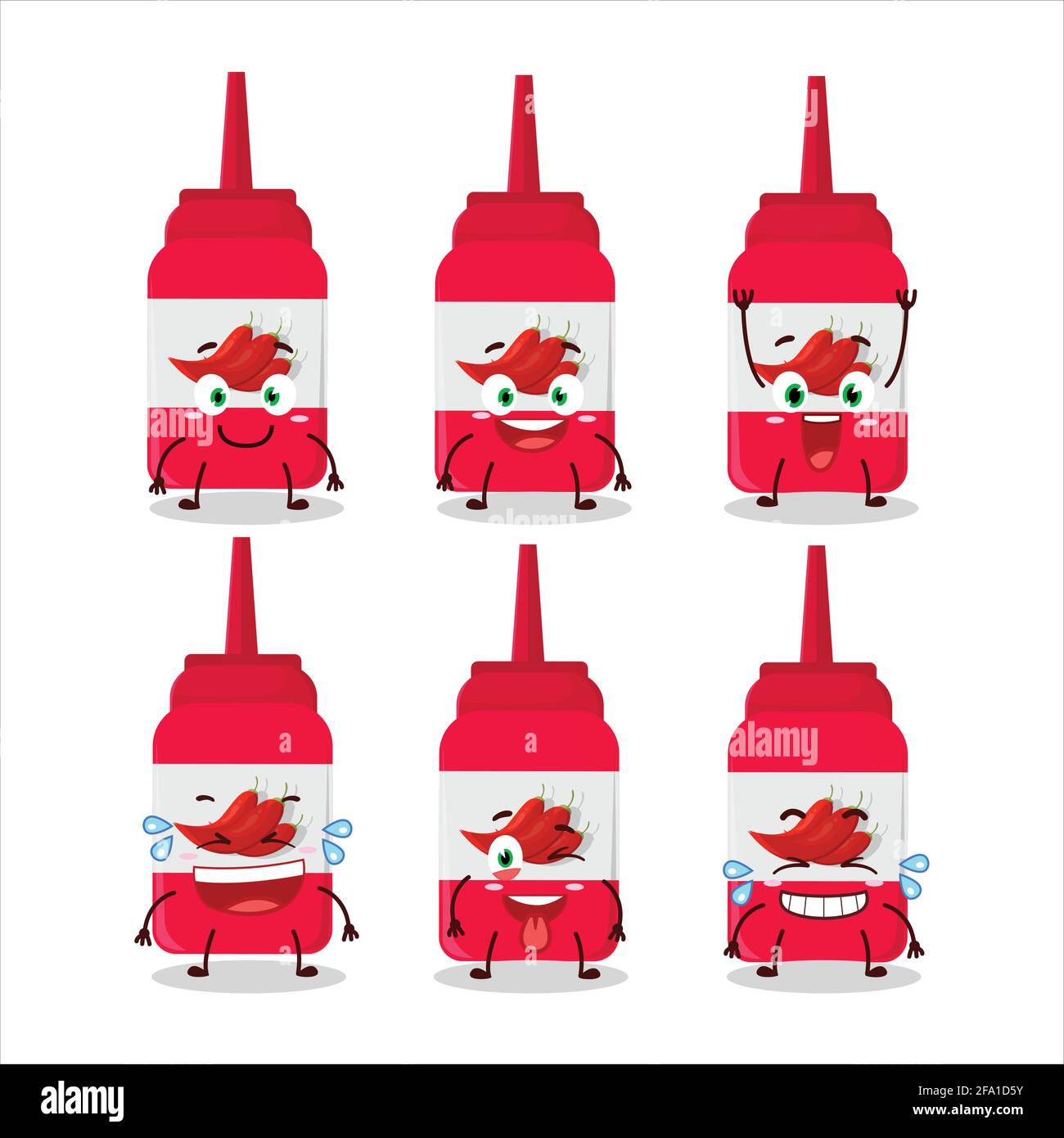 Cartoon character of hot sauce with smile expression. Vector ...