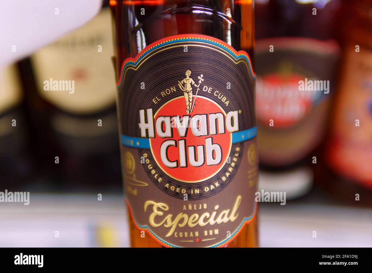 Tyumen, Russia-april 21, 2021: Havana club is a cuban brand of rum ...