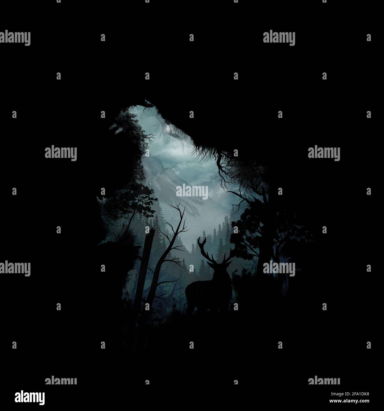 A view through a hole in natural Stock Photo - Alamy