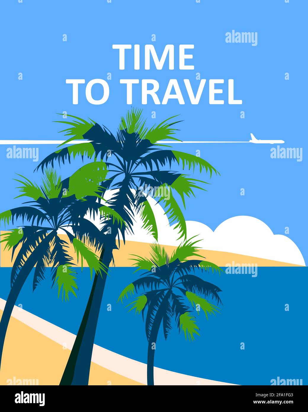 Airplane seaside Stock Vector Images - Alamy