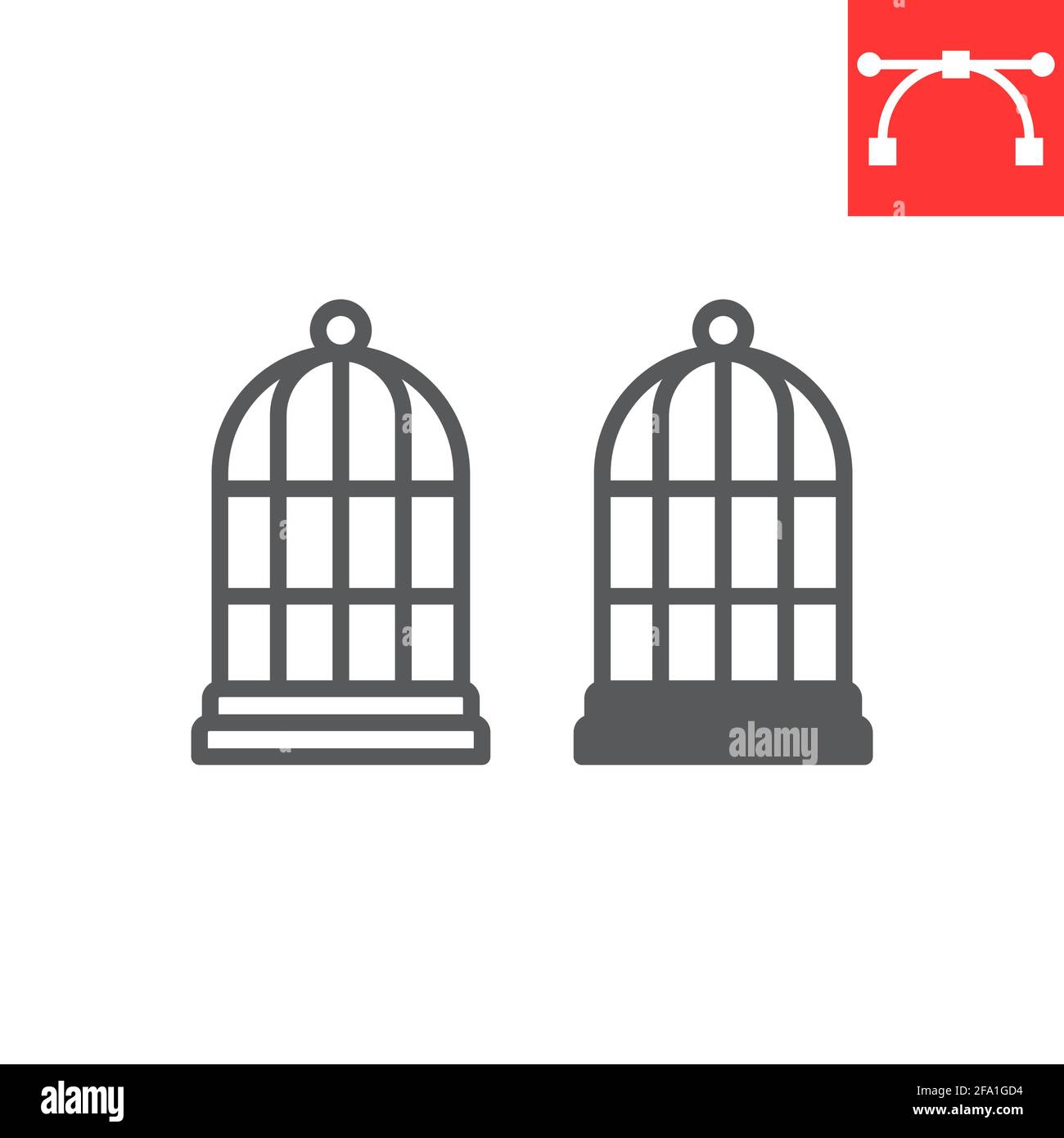 Empty steel cage Stock Vector Images - Alamy