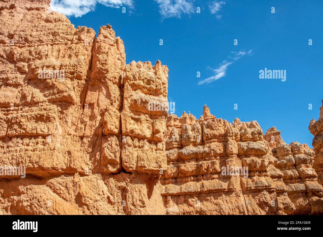 A natural rock formation of Red Rocks Hoodoos in Bryce Canyon National ...