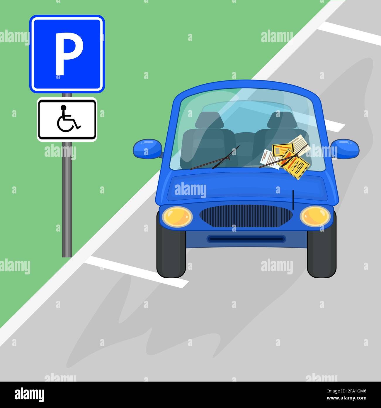 Parking offence Stock Vector Images - Alamy