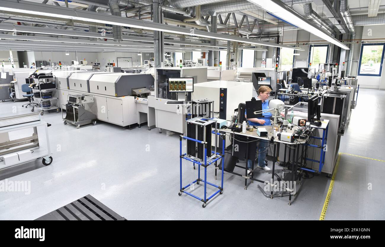 modern industrial factory for the production of electronic components ...