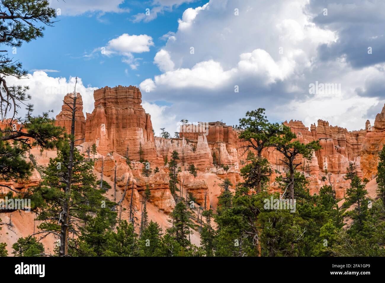 A natural rock formation of Red Rocks Hoodoos in Bryce Canyon National ...