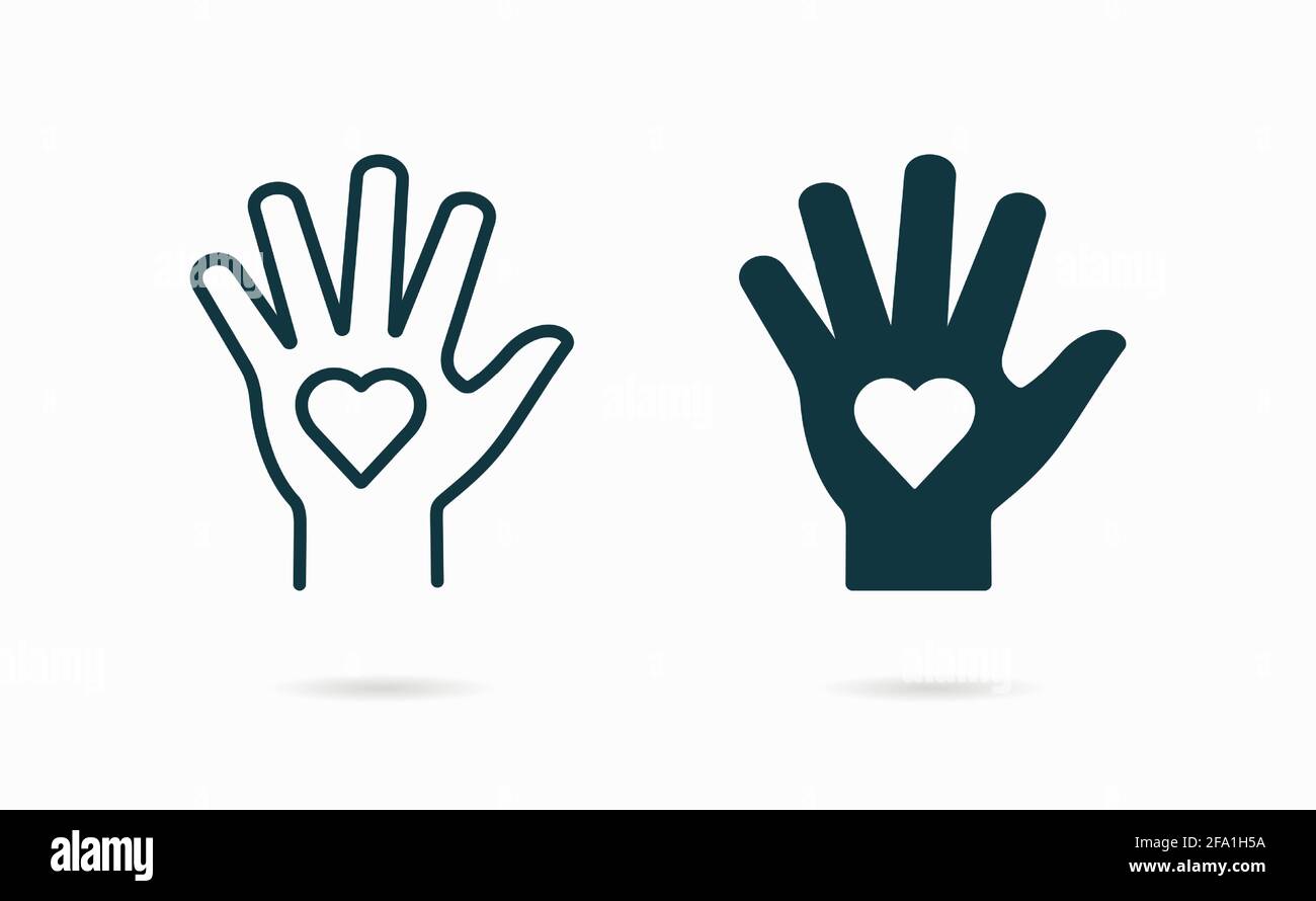 Heart in hand icon. Vector illustration for graphic and web design ...