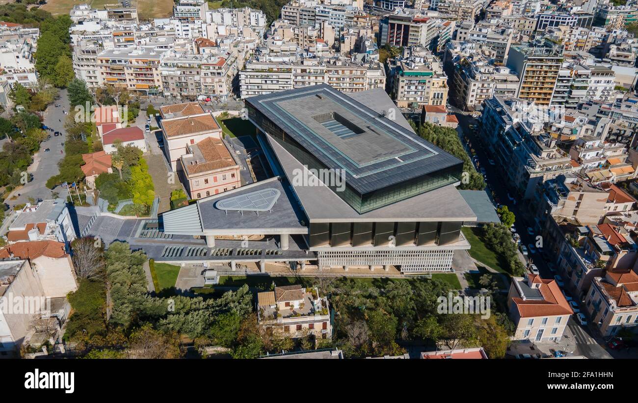 Parthenon at Acropolis of Athens and its museum Stock Photo - Alamy