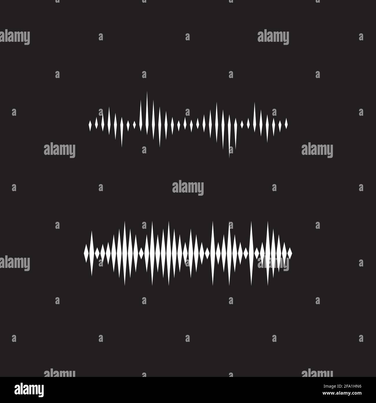 Sound waves vector illustration design template Stock Vector Image ...