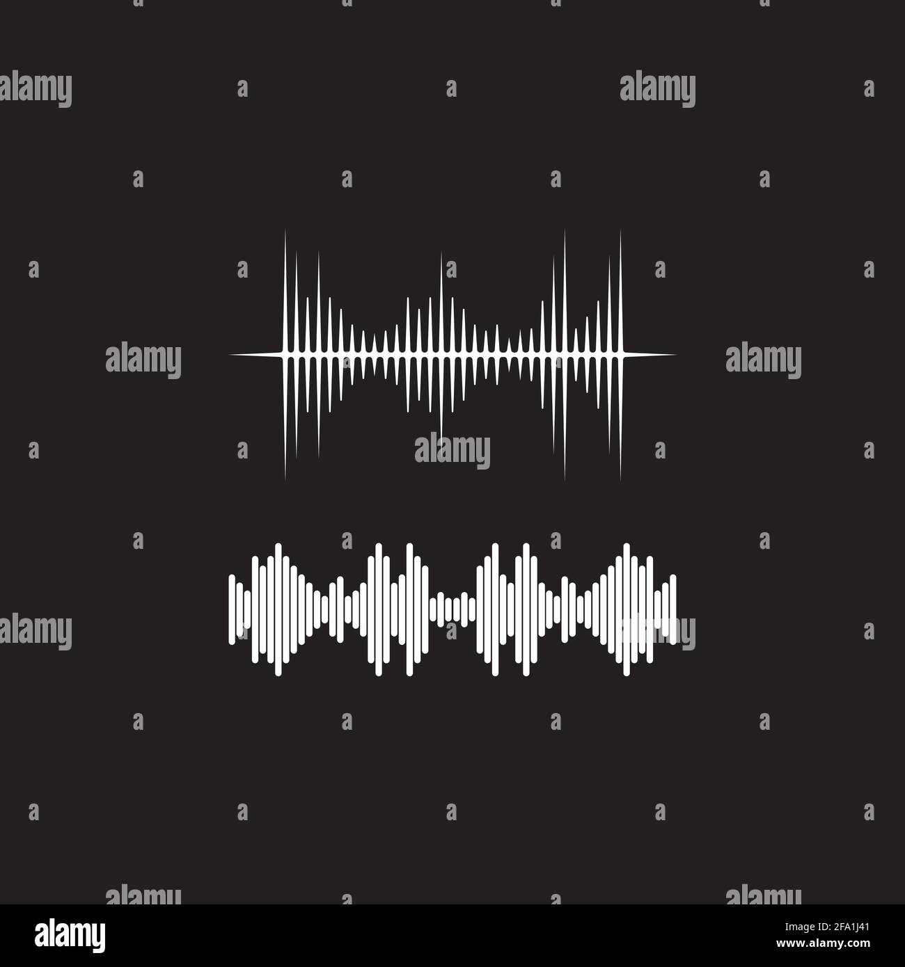 Sound waves vector illustration design template Stock Vector Image ...
