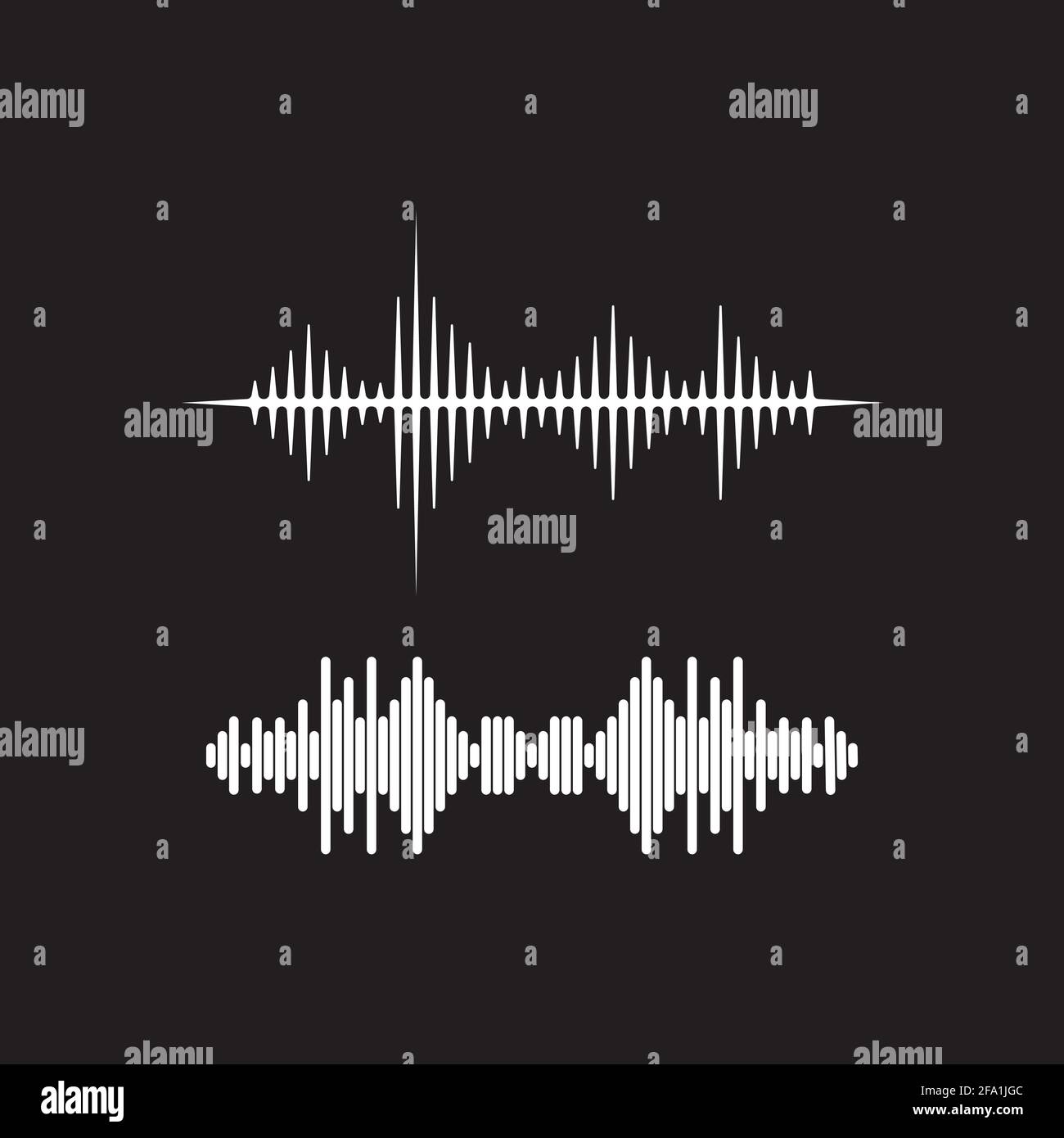 Sound waves vector illustration design template Stock Vector Image ...