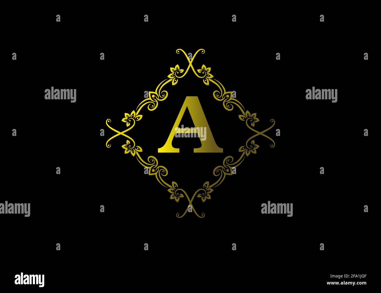 Elegant gold heraldry frame hi-res stock photography and images - Alamy