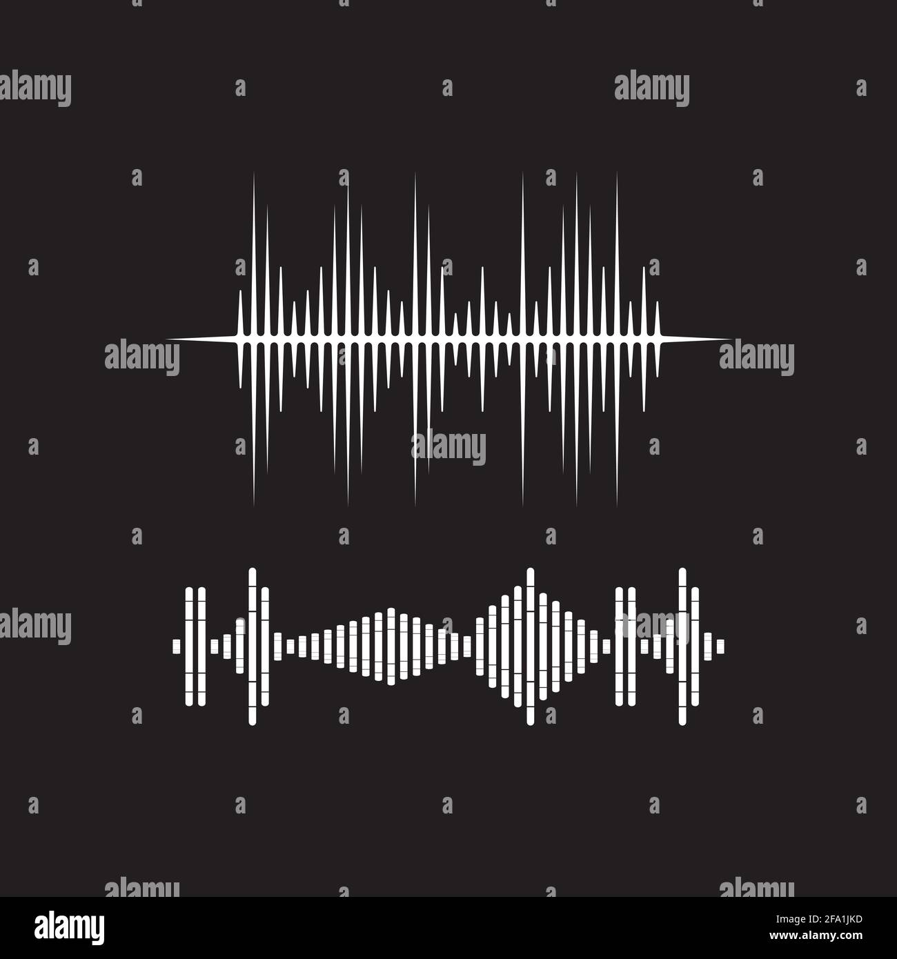 Sound waves vector illustration design template Stock Vector Image ...