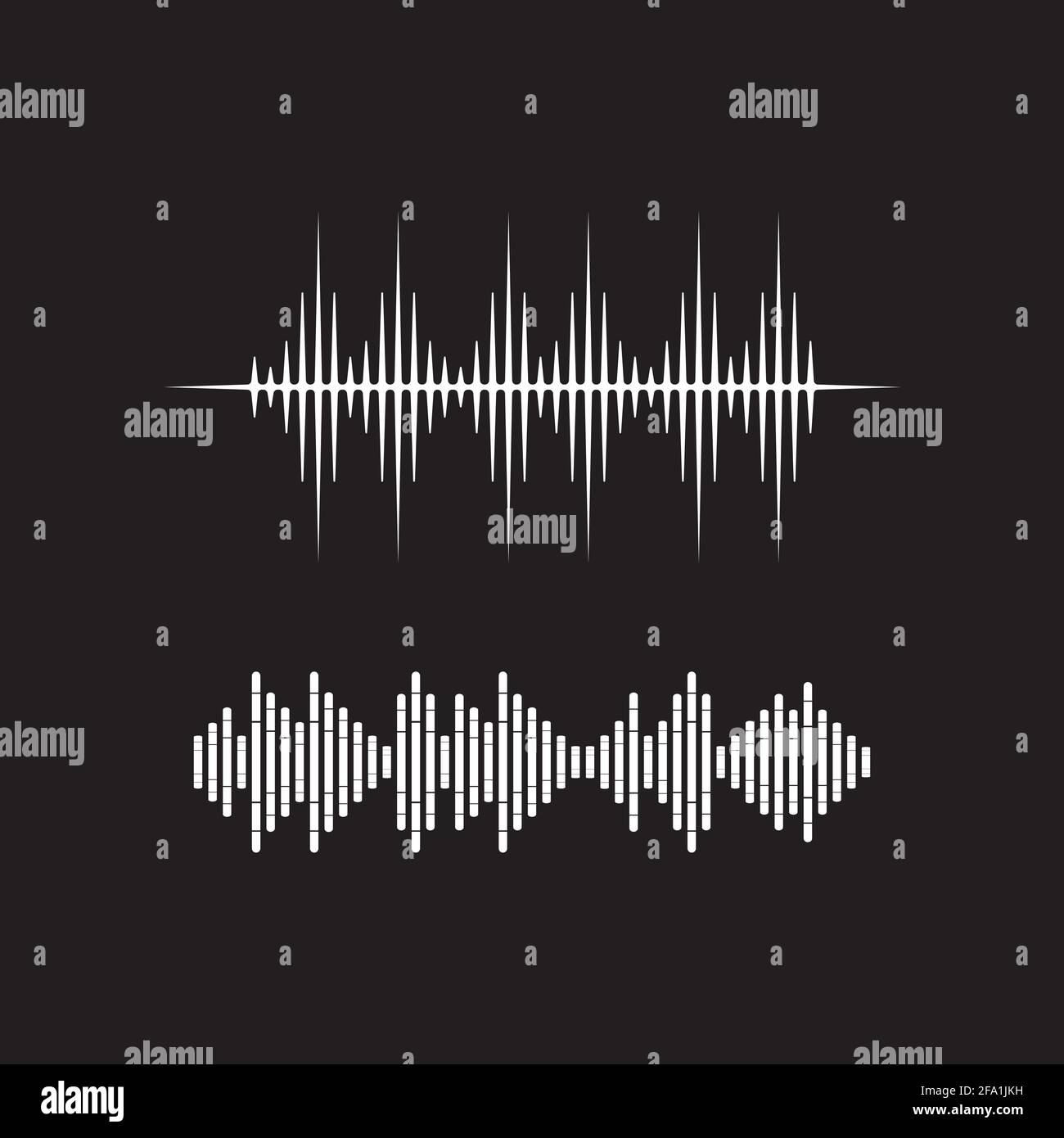 Sound waves vector illustration design template Stock Vector Image ...