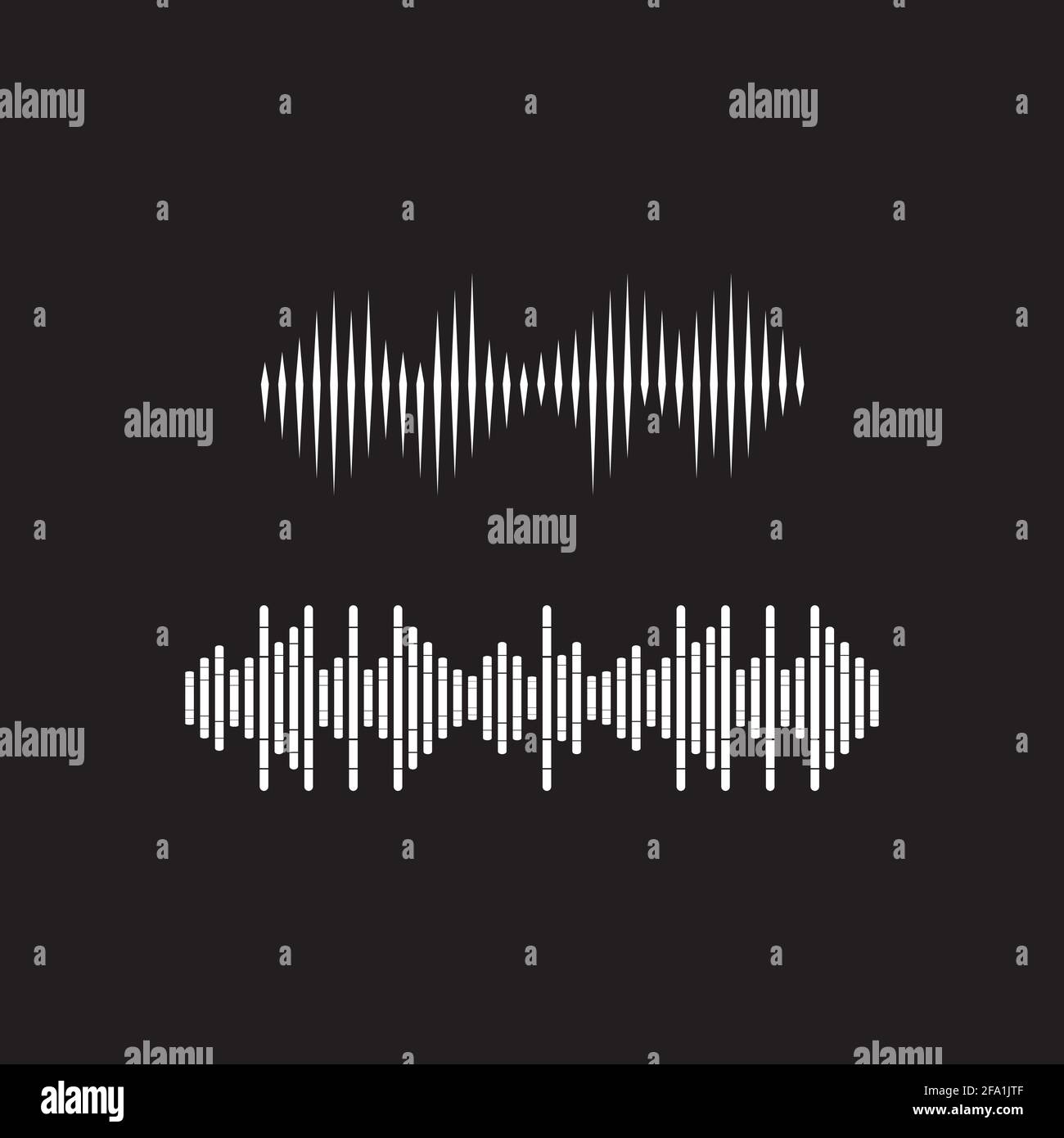 Sound waves vector illustration design template Stock Vector Image ...