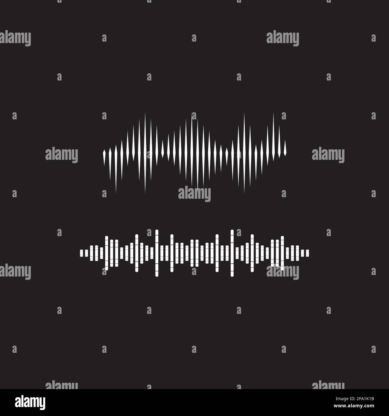 Sound waves vector illustration design template Stock Vector Image ...