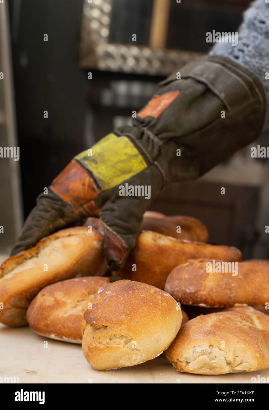 Traditional italian buns called "ciabatta Stock Photo - Alamy
