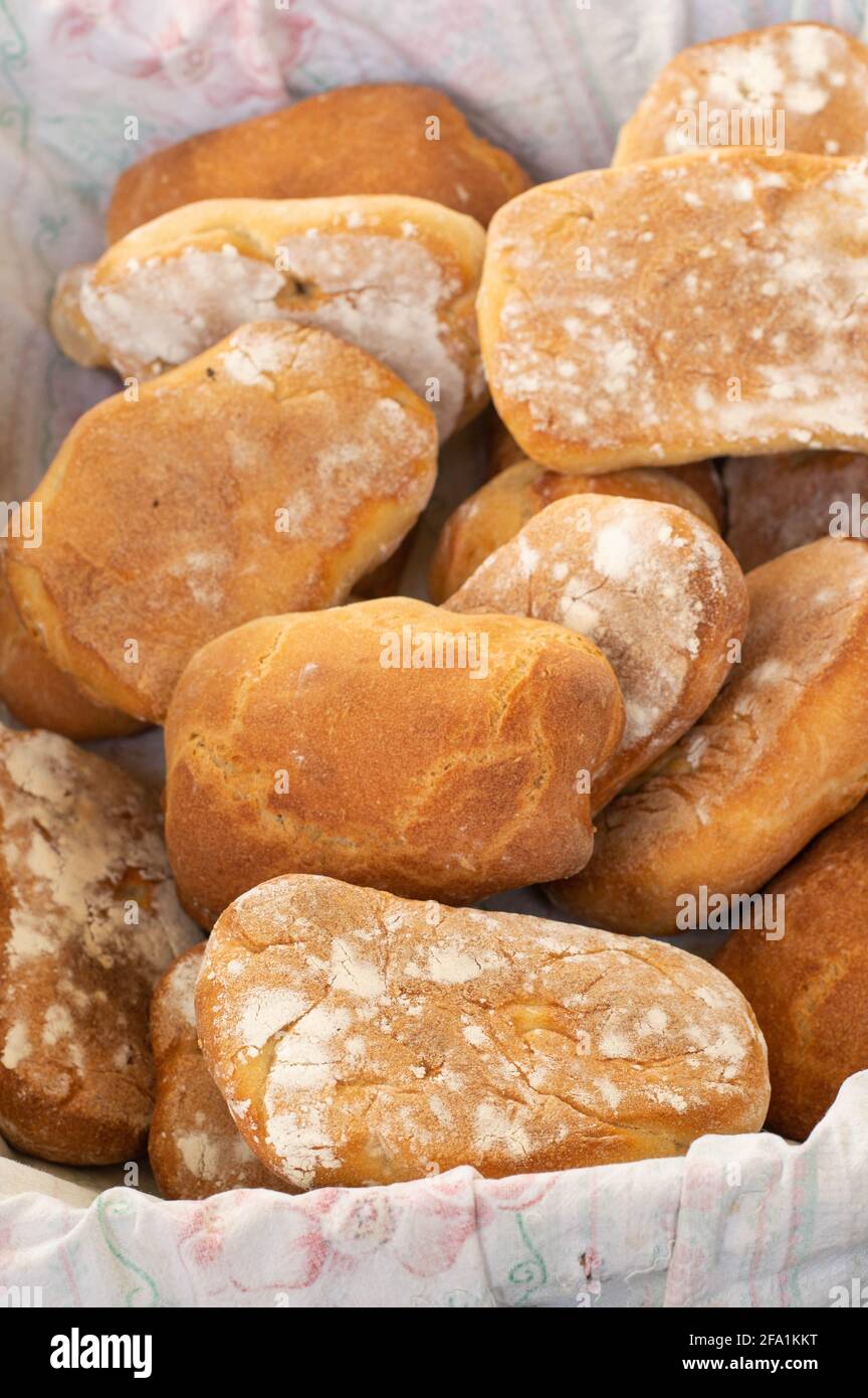 Traditional italian buns called "ciabatta Stock Photo - Alamy