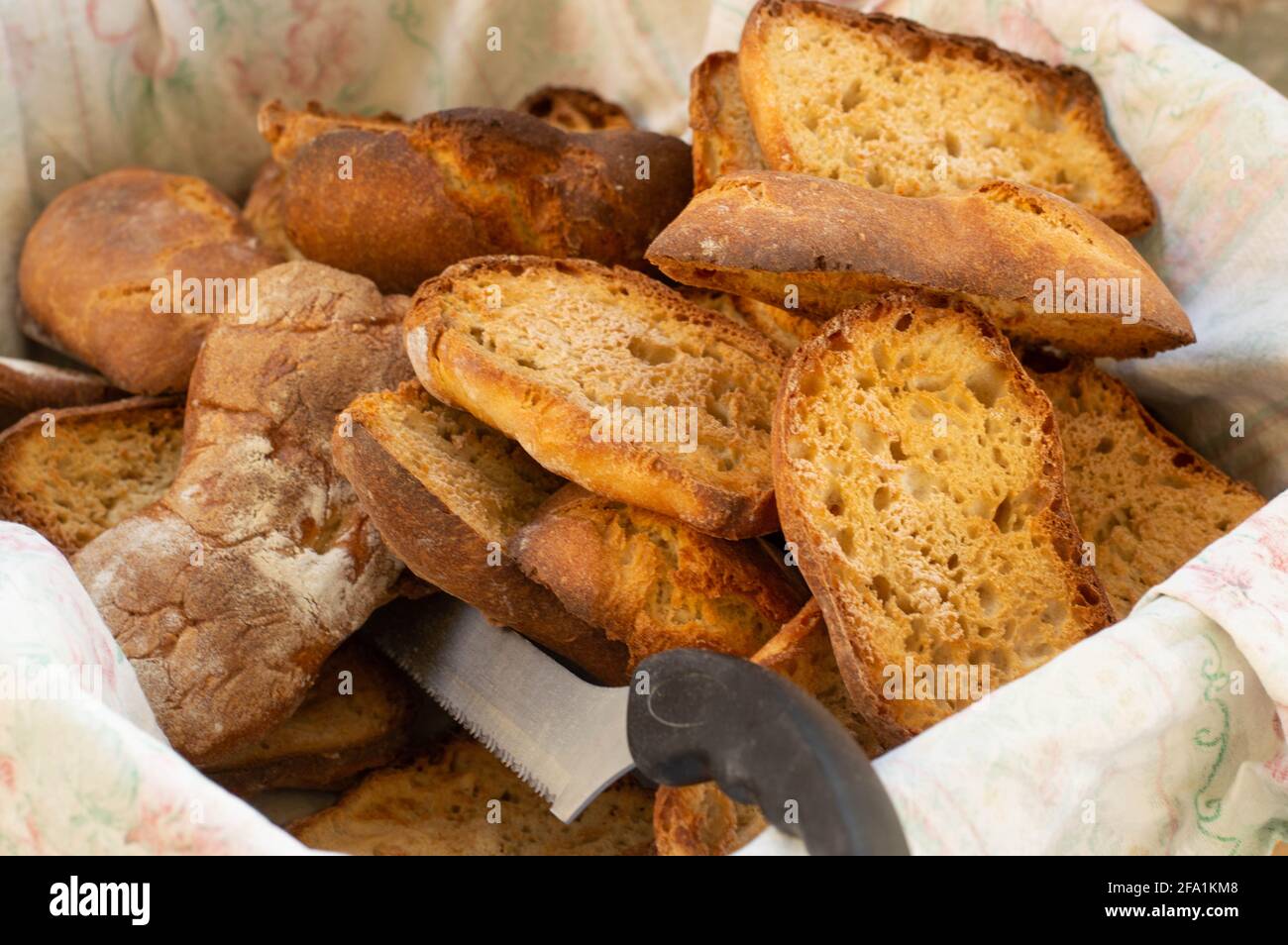 Traditional italian buns called "ciabatta Stock Photo - Alamy