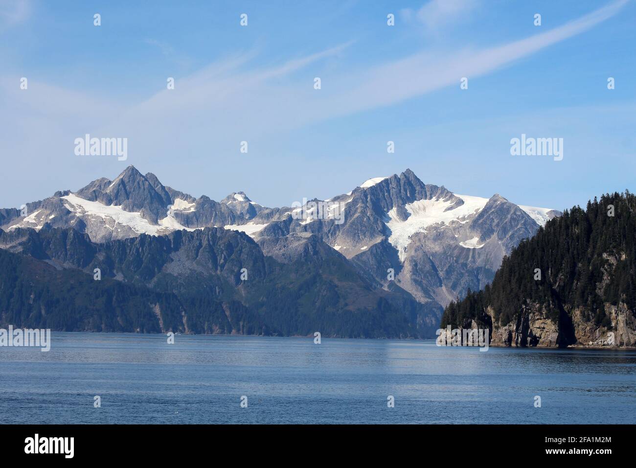 Coastal landscape in Resurrection Bay, Alaska , United States Stock ...