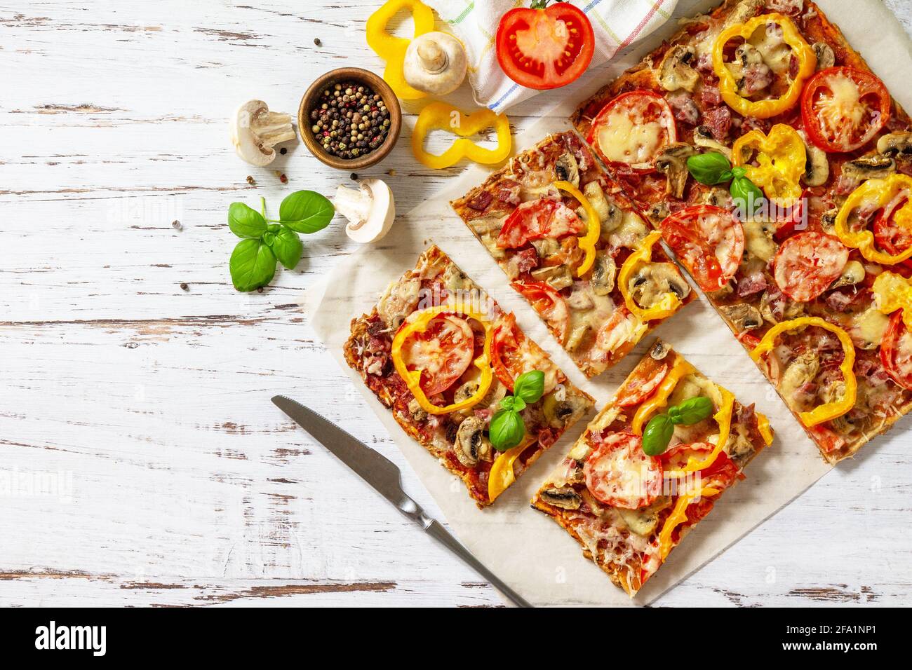 Home made baking. Detroit-Style Pizza. Large rectangular Pepperoni ...