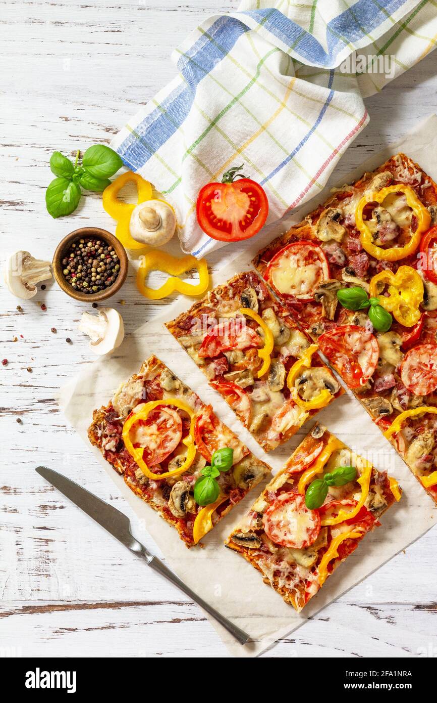 Home made baking. Detroit-Style Pizza. Large rectangular Pepperoni ...