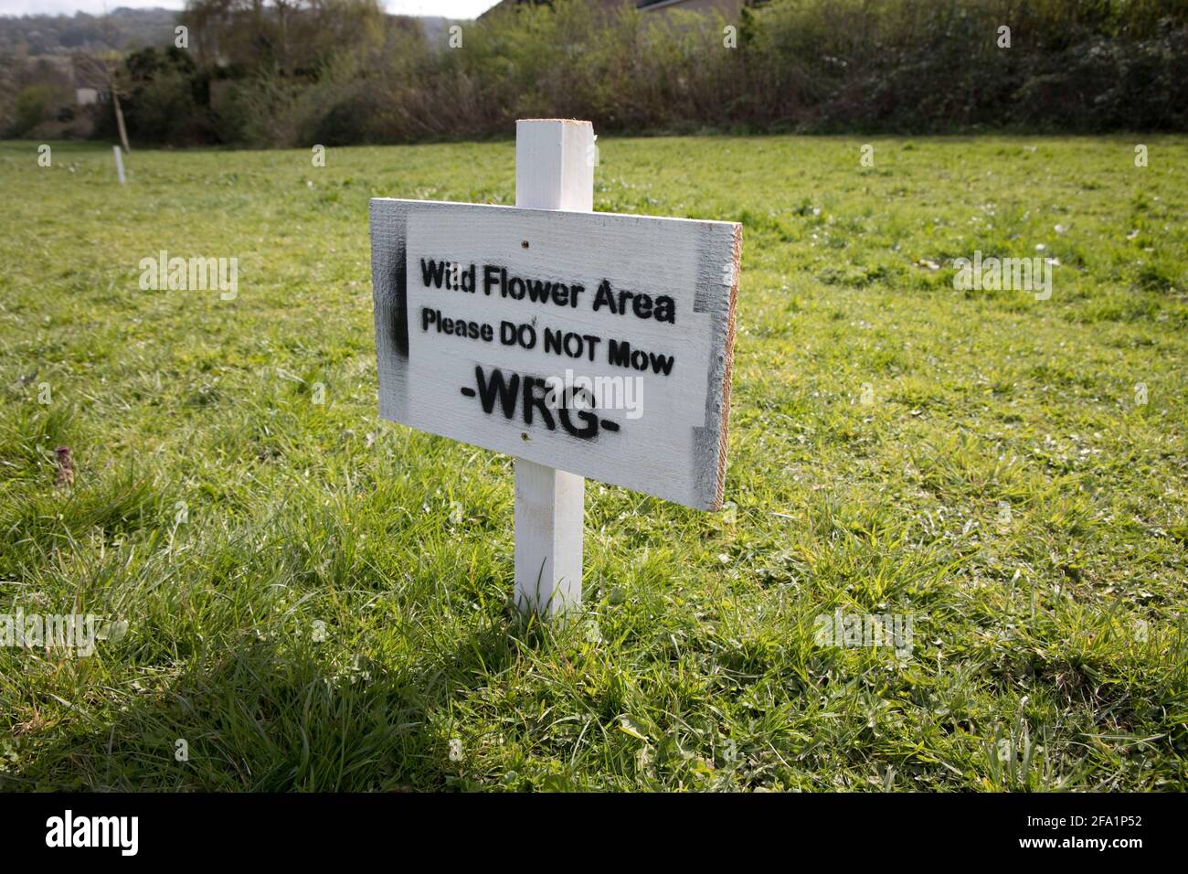 Wildflower area sign please do not mow Winchcombe Rewilding Campaign UK ...