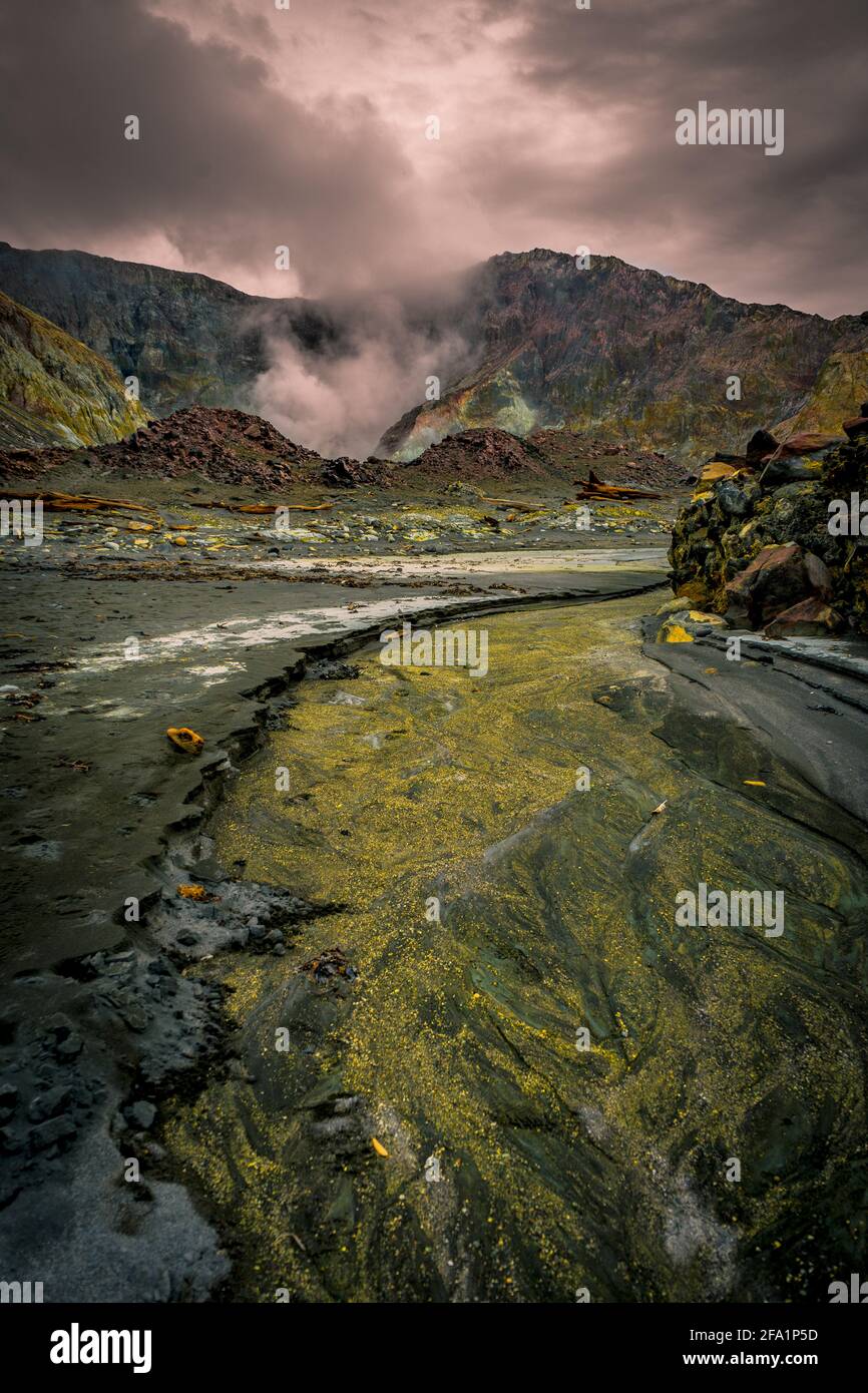 Surreal volcanic landscape on New Zealand's only active marine volcano ...