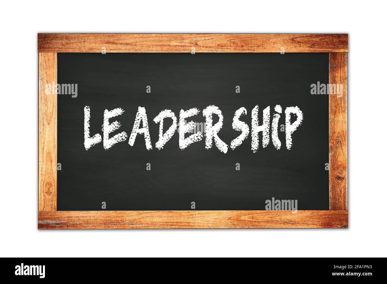 LEADERSHIP text written on black wooden frame school blackboard Stock ...