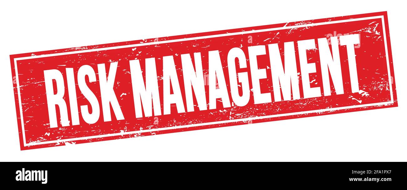 RISK MANAGEMENT text on red grungy rectangle stamp sign Stock Photo - Alamy