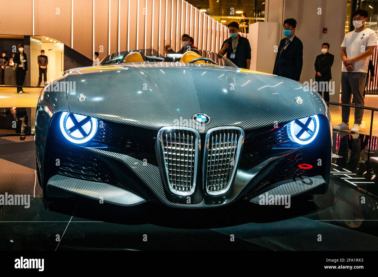 The BMW 328 Homage concept on display at the 2021 Shanghai Auto Show ...