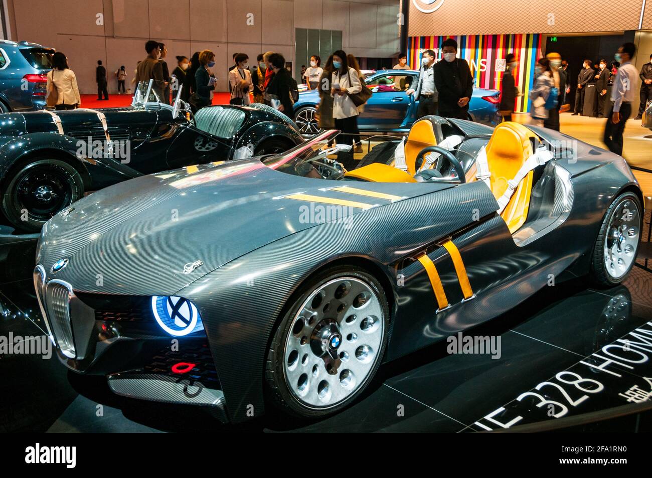 The BMW 328 Homage concept on display at the 2021 Shanghai Auto Show ...