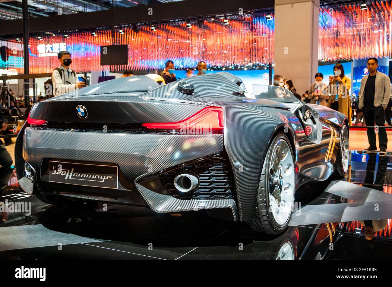 The BMW 328 Homage concept on display at the 2021 Shanghai Auto Show ...