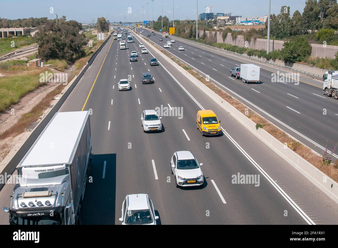 Light traffic on Israel's Highway 6 toll road Stock Photo - Alamy