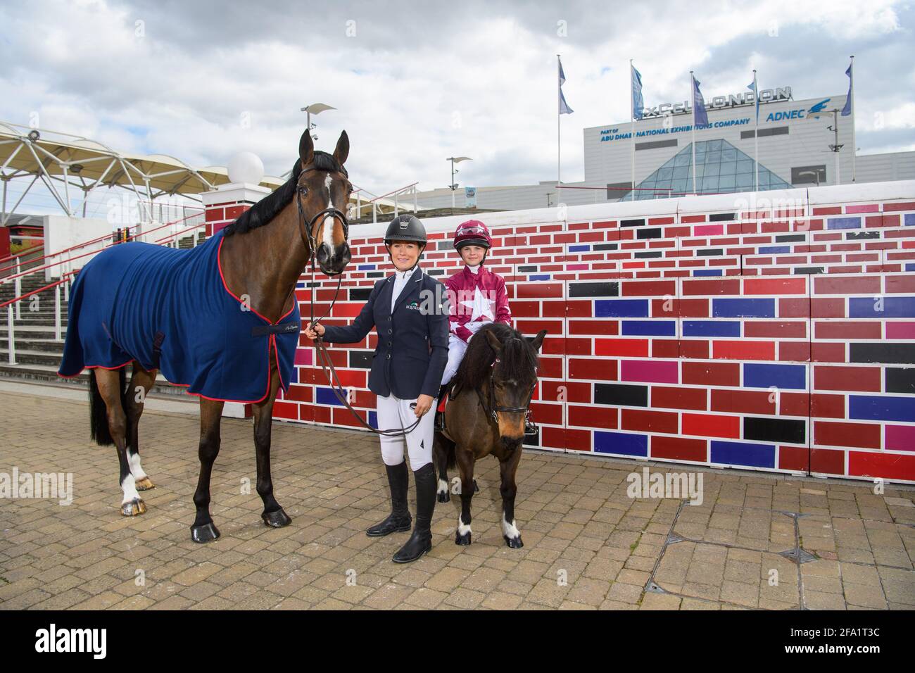 EDITORIAL USE ONLY (Left to right) British Show Jumper, Laura Renwick ...